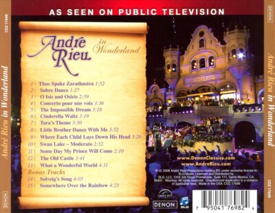 ANDRÉ RIEU ANDRÉ RIEU IN WONDERLAND [DENON] NEW CD 795041769824 | eBay