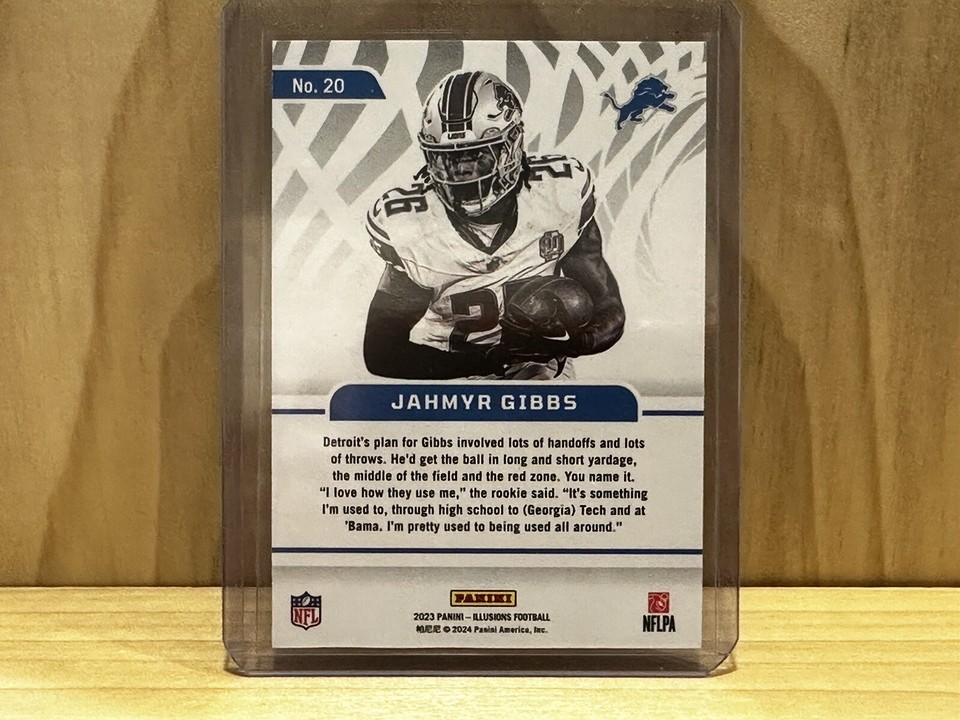 2023 Panini Illusions Jahmyr Gibbs Amazing insert Rookie RC Detroit ...