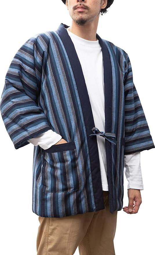 Japanese Traditional Clothing Hanten Coat for Men One Size | eBay