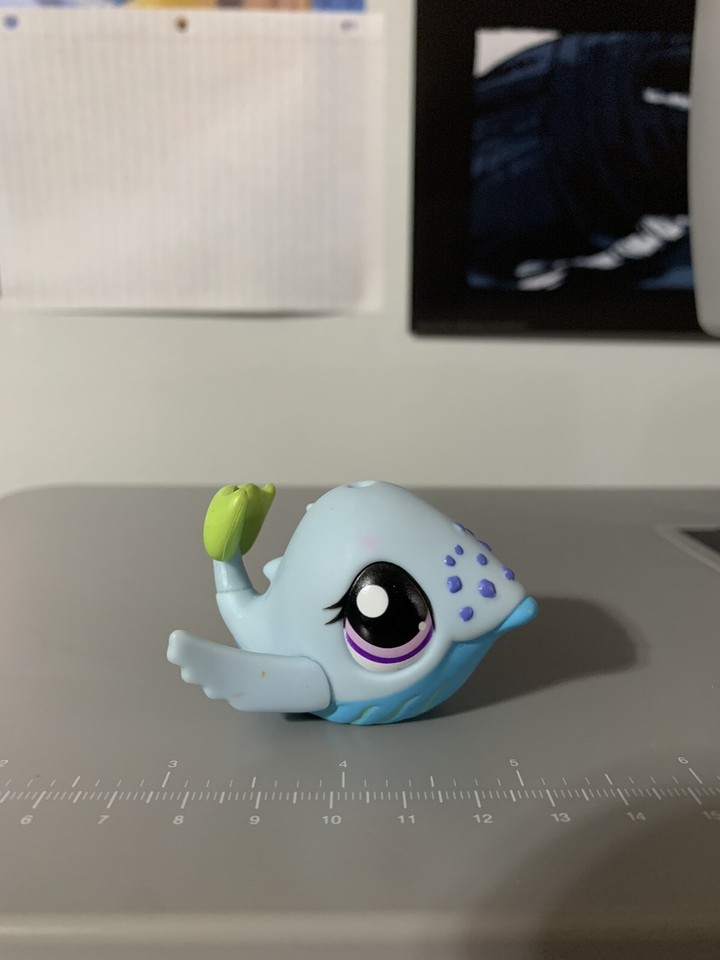 Authentic Littlest Pet Shop LPS Blue Whale Green Take #1675 | eBay