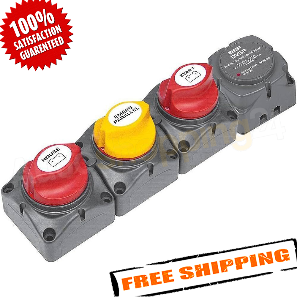 BEP Horizontal Mount Battery Switch Distribution Cluster for Single ...