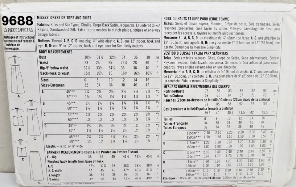 Simplicity Pattern 9688 Misses Halter Dress Or Top & Skirt Sz 6-16 | eBay