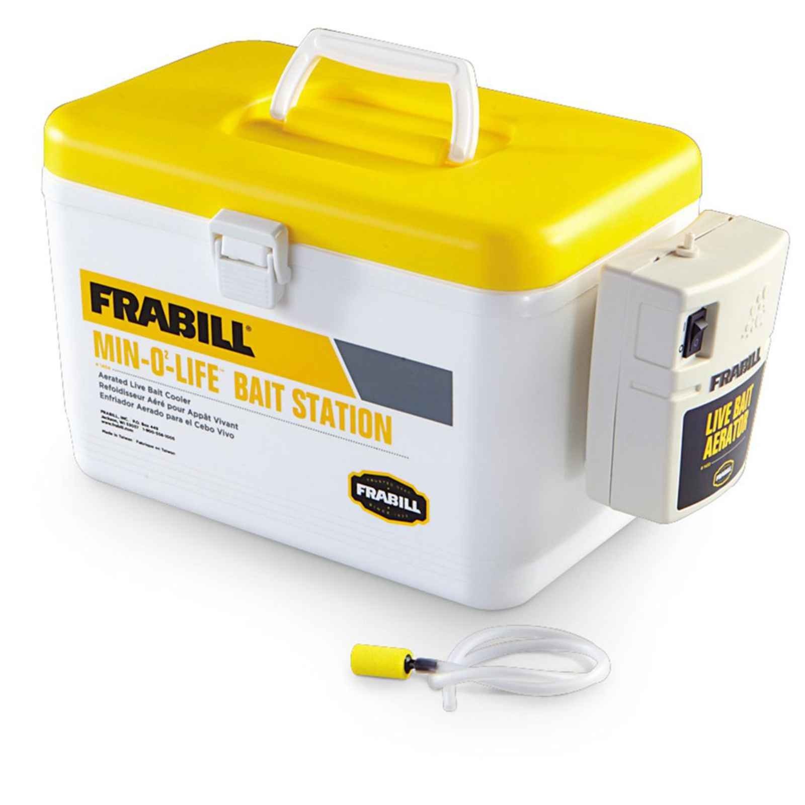 Frabill Bait Box With Aerator | Live Bait Storage Cooler With Portable ...