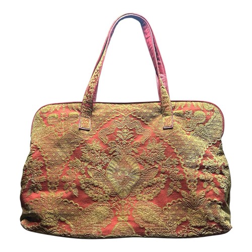Vintage Carpet Bag Tapestry Purse Red Gold Brocade Baroque Shoulder ...