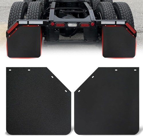 Pair Universal Heavy Duty Polymer Mudflaps Angled Splash Guard Truck ...
