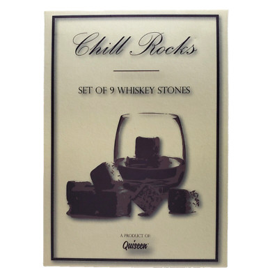 Quiseen Chili Rocks Reusable Whiskey Stones Gift Set of 9 Velvet Bag ...