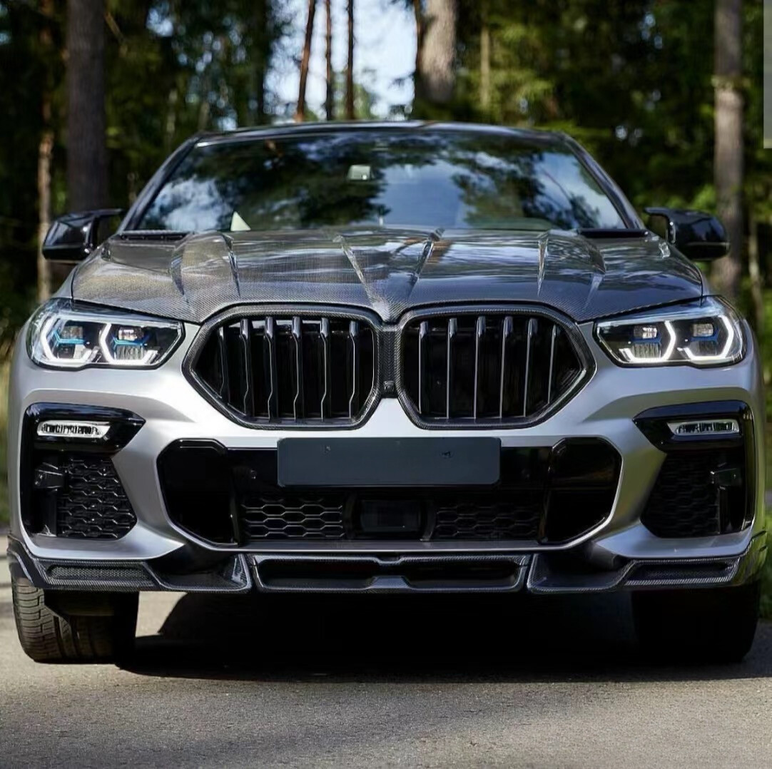 Real Carbon Fiber Front Grille Grill Replacement Cover For BMW X6 G06 ...
