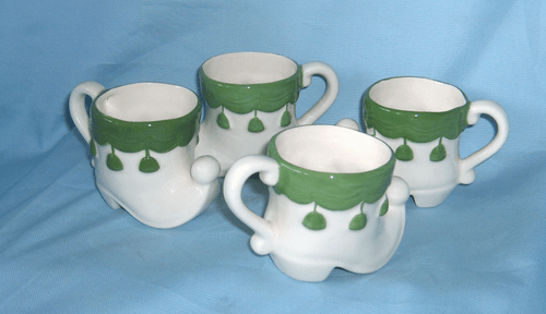 MUGS MINIATURE CUPS SHOE SHAPE IRISH 8 Collectible Decorative Shoe CUPS ...