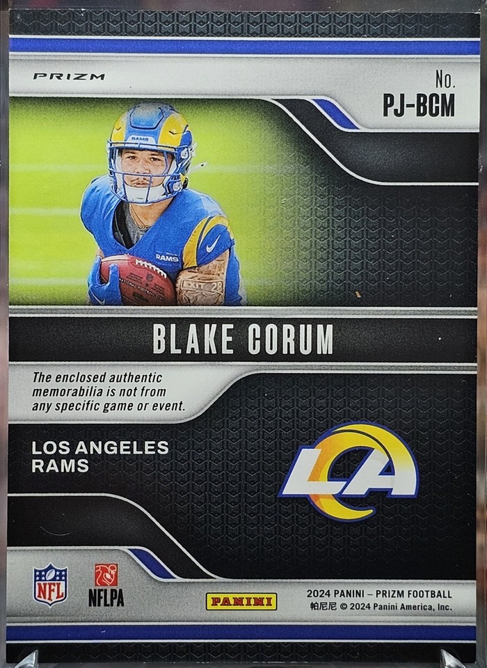2024 Panini Prizm Blake Corum Premier Jerseys Green Pulsar Patch RC Rams Rookie | eBay