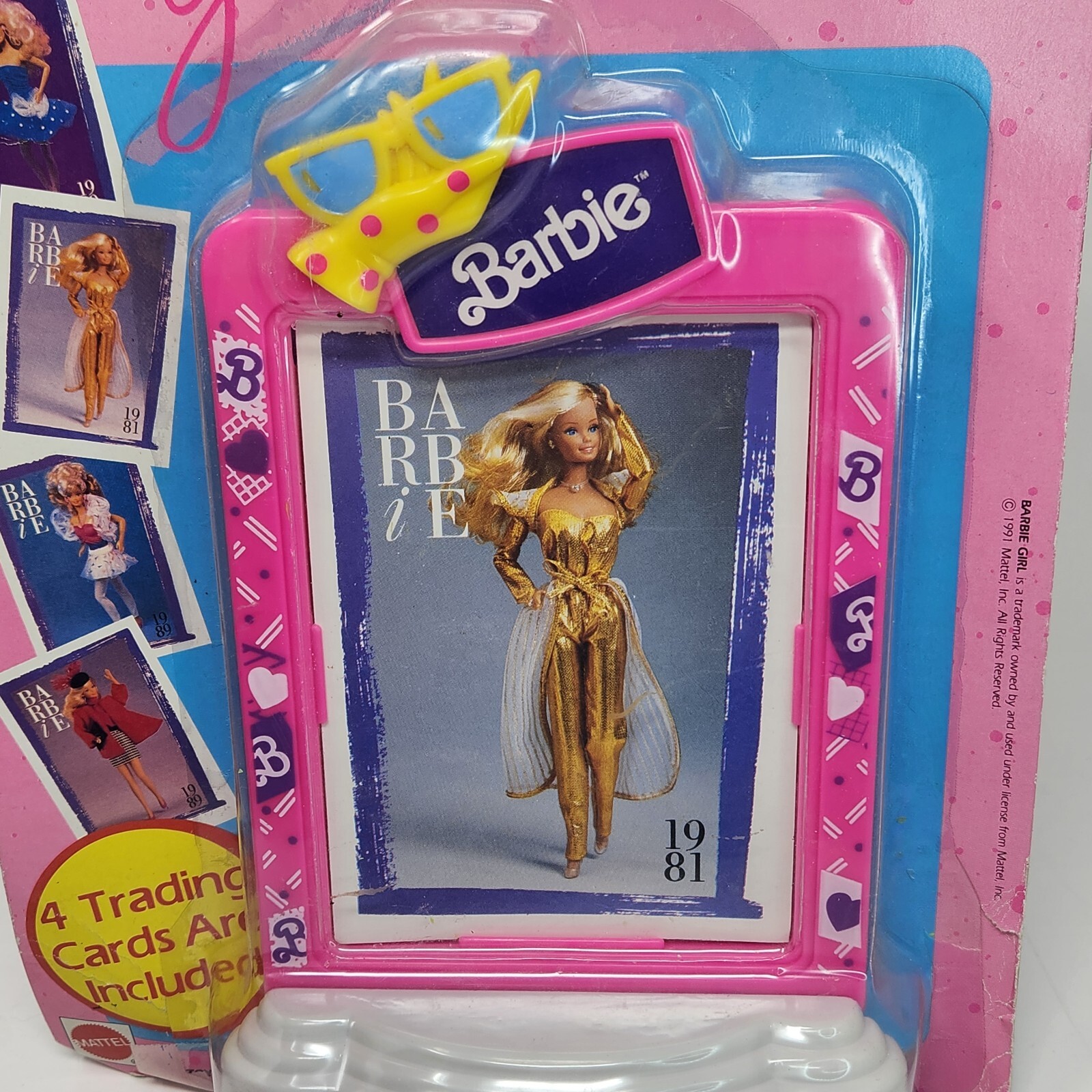 VINTAGE 1991 BARBIE GIRL COLLECTOR CARD HOLDER TRADING CARDS MATTEL NEW ...