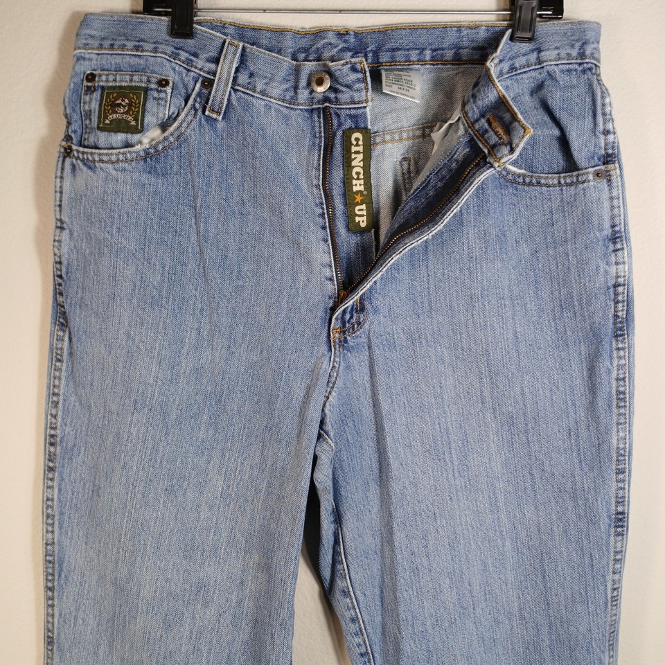 Cinch Jeans Men 34x34 Blue Denim Green Label Western Cowboy Rodeo Ranch ...