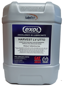 EXOL FULL SYNTHETIC UTTO TRANSMISSION FLUID 20LTR KUBOTA SUPER UDT SPEC ...