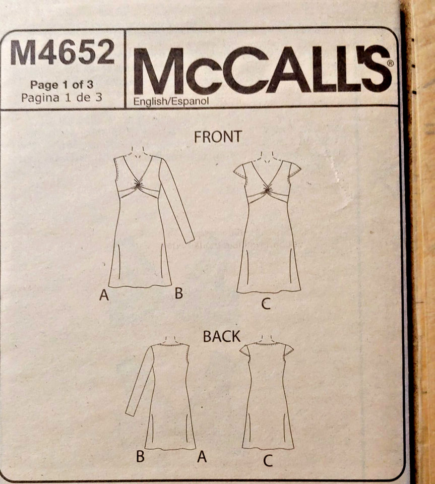 McCall's M4652 Dresses Close Fitting, Pullover, A-Line, Knit Fabric ...
