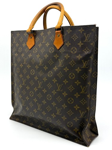LOUIS VUITTON Monogram Sac Plat Tote Bag Handbag PVC LV AUTH from Japan ...