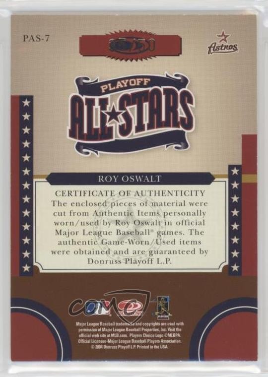 2004 Donruss World Series Playoff All-Stars Triple Materials /50 Roy ...