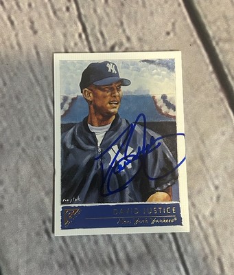 2001 Topps Gallery David Justice New York Yankees #51 Signed Auto Card ...