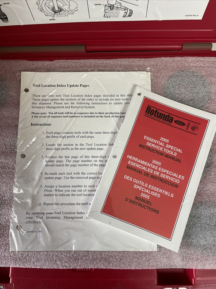 FORD ROTUNDA TOOL Kit TKIT-2005-F ESSENTIAL SERVICE TOOL SET With Case ...