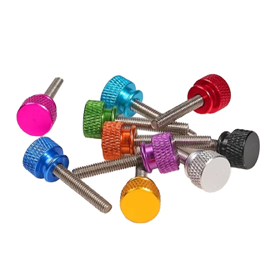 5Pcs M6 Aluminium Knurled Thumb Screws Stainless Hand Grip Knob Bolts ...