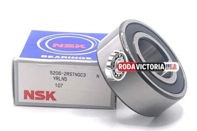 NSK 5206 2RS Angular Contact Ball Bearing, Rubber Sealed 3206 2RS ...