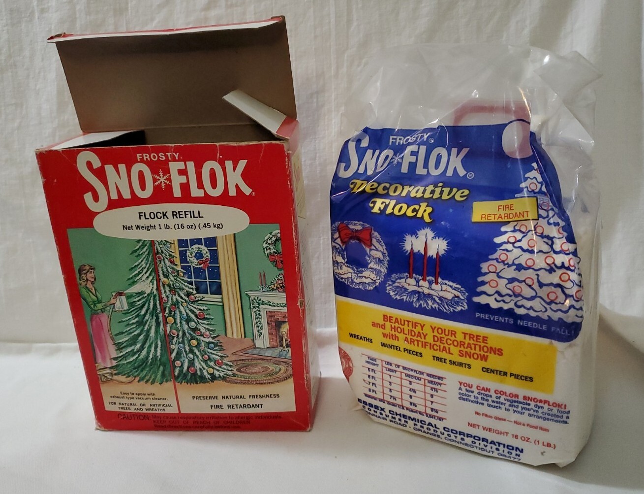 Vintage Frosty SNO FLOK Christmas Tree Snow Flocking Flock Refill NOS ...