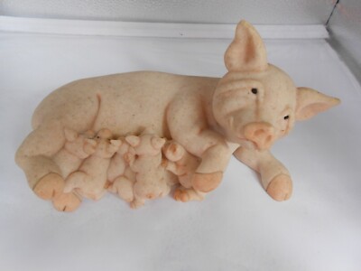 Quarry Critters pig The First Supper Second Nature Design 2000 8" x 4 ...