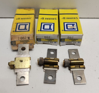 LOT OF 3 NEW IN BOX! SQUARE D OVERLOAD RELAY THERMAL UNITS B62 | eBay