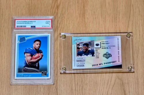 2018 Donruss #306 Saquon Barkley Rated Rookie PSA 9 - NFL Passport set ...