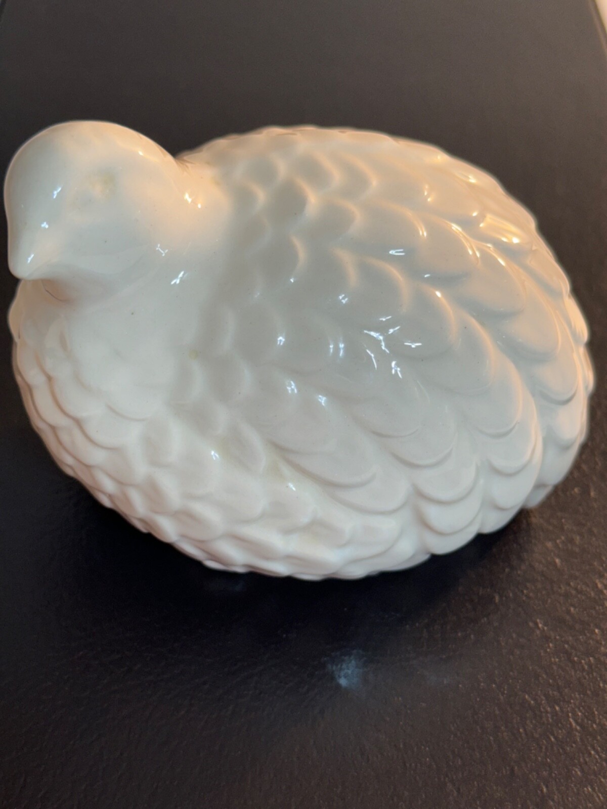 Vintage White Porcelain Quail Partridge Bird Ceramic Figurine | eBay