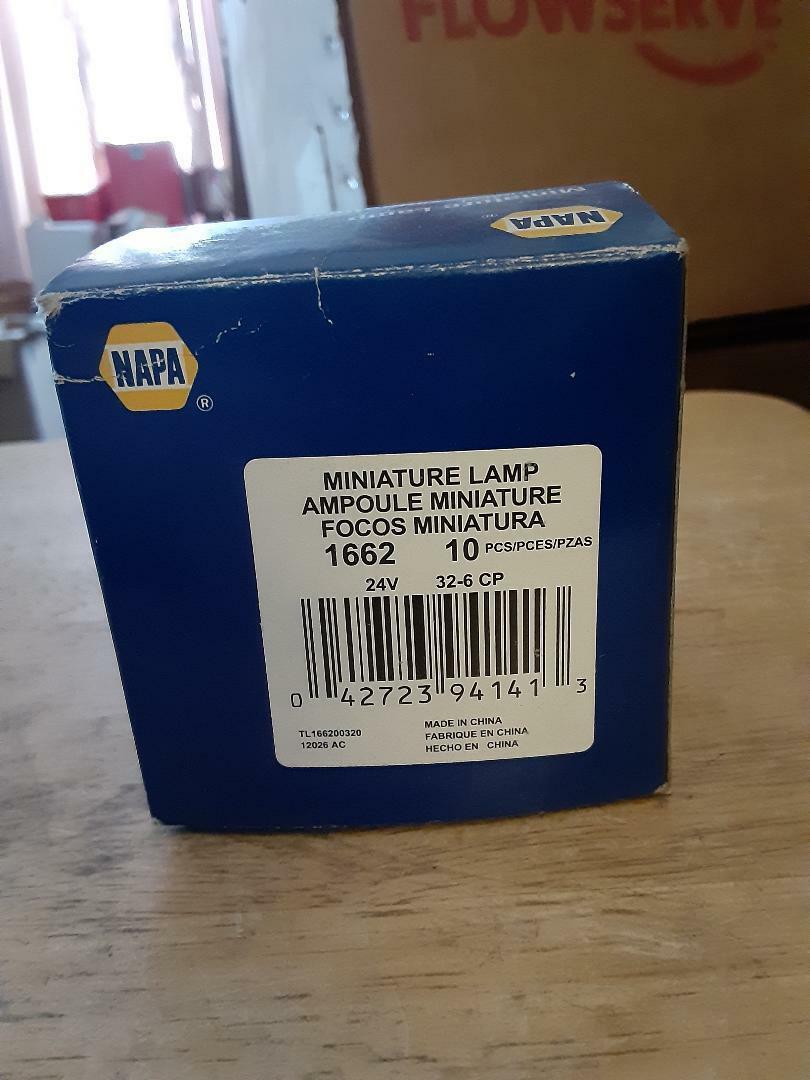 NAPA MINIATURE LAMP AUTOMOTIVE 1662 24V 32-6 CP 7 PIECES B6 | eBay