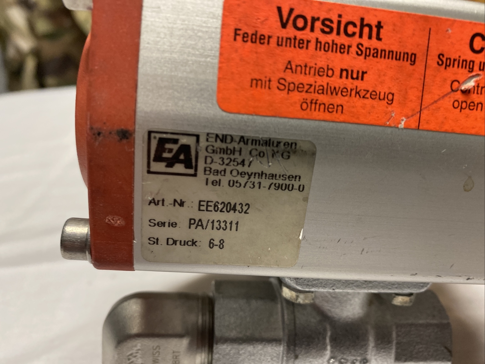 (2) Pcs EA / SMC D-32547 CYLINDER/VALVE UNIT 6-8BAR KA110023-EE620432 D ...