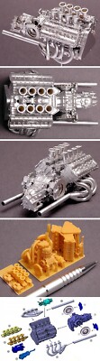 1/24 FORD COSWORTH DFV BIG BLOCK F1 ENGINE 3D PRINTED to fit REVELL ...