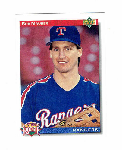 Rob Maurer Texas Rangers Star Rookie 1B #10 Upper Deck 1992 #Baseball ...