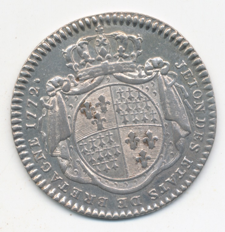 1772 France Silver Breton Brittany Jeton Tokens Louis XV Provinces ...