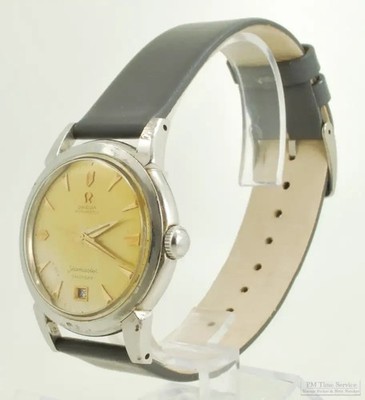 Omega "Seamaster" grade 565 automatic wrist watch w/ date, 17 jewels ...
