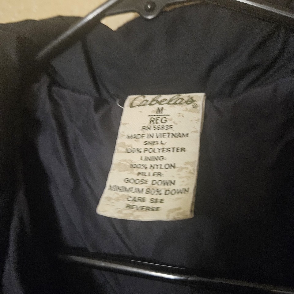 CABELA'S BLACK GOOSE DOWN QUILTED JACKET SZ M WOMAN'S ZIP UP G | eBay