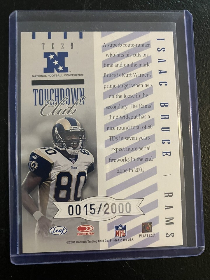 2001 Quantum Leaf Touchdown Club #TC29 Isaac Bruce Card /2000 | eBay