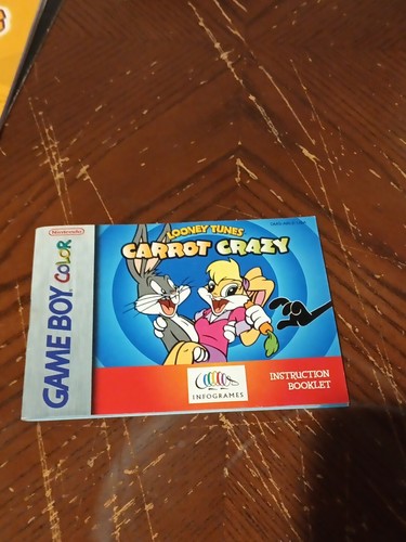(Manual Only) Looney Tunes Carrot Crazy Nintendo Game Boy Color ...