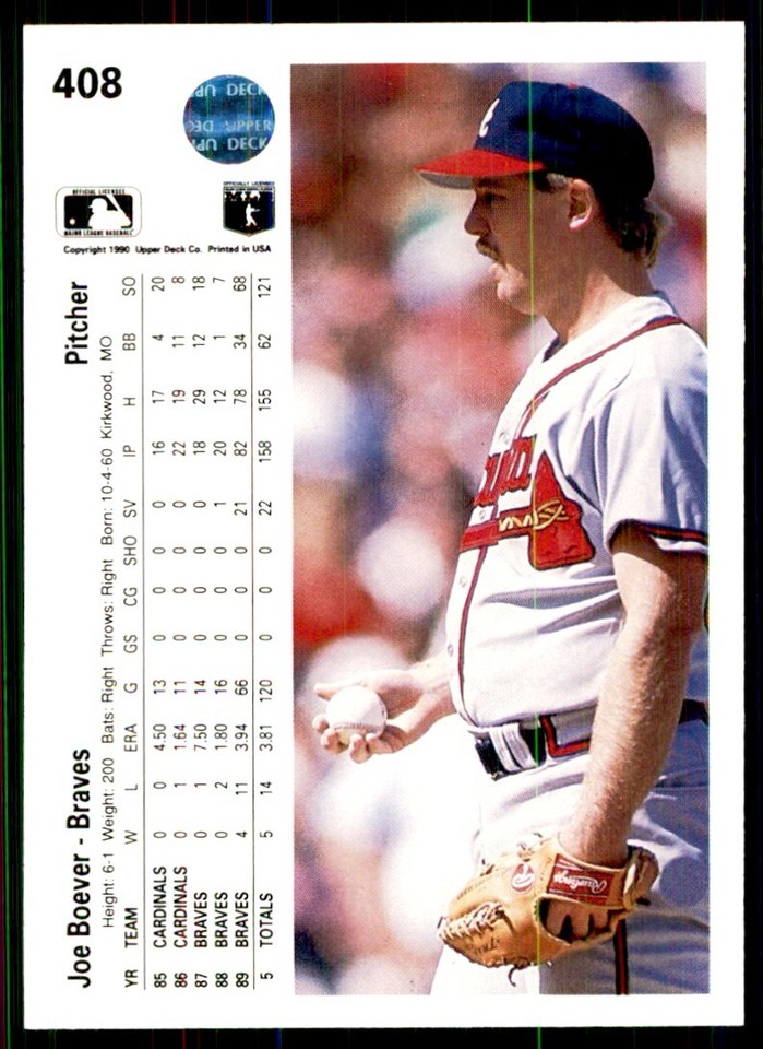 1990 Upper Deck Joe Boever Baseball Cards #408 | eBay