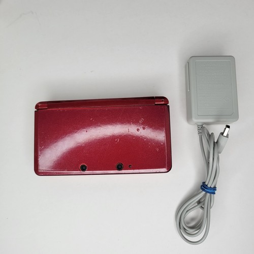 Nintendo 3DS Handheld System - Flame Red - Tested/Works, With Charger ...