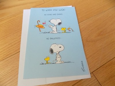 Wish You Luck Peanuts Snoopy Greeting Card Retirement New Job | eBay