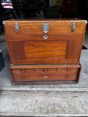 MACHINIST TOOLS Large Gerstner Tool Box & Riser Box - CONTENTS ARE NOT ...