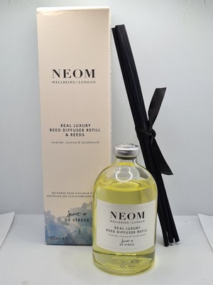 Neom Real Luxury Reed Diffuser Refill & Reeds 100ml Lavender Jasmine ...