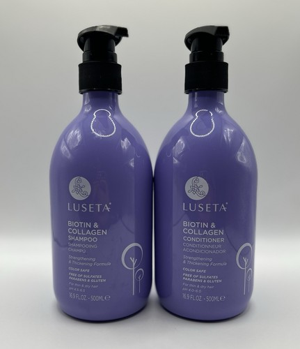 Luseta Biotin Collagen Shampoo And Conditioner 16.9 Oz New Not Sealed ...