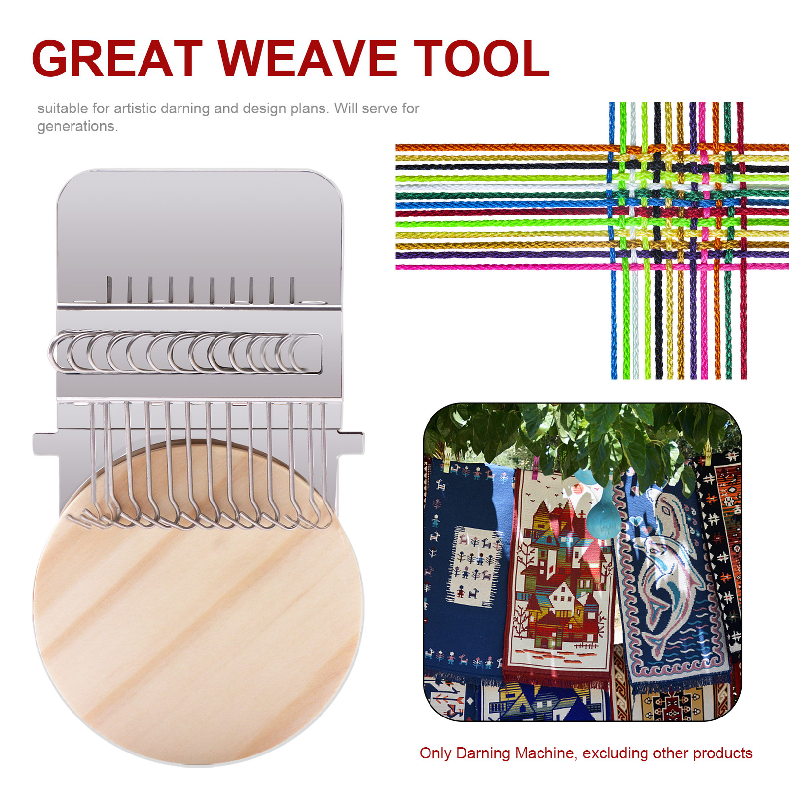 Loom Type Darning Machine Portable Handheld Clothes Quick Easy Small ...