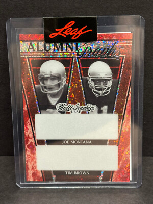 2023 Leaf Alumni Graphs Pre-Production Proof JOE MONTANA/TIM BROWN NFL ...