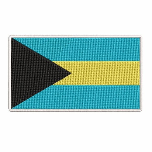 Bahamas Flag Embroidered Applique Iron-On/Hook & Loop Patch 3" x 2" | eBay