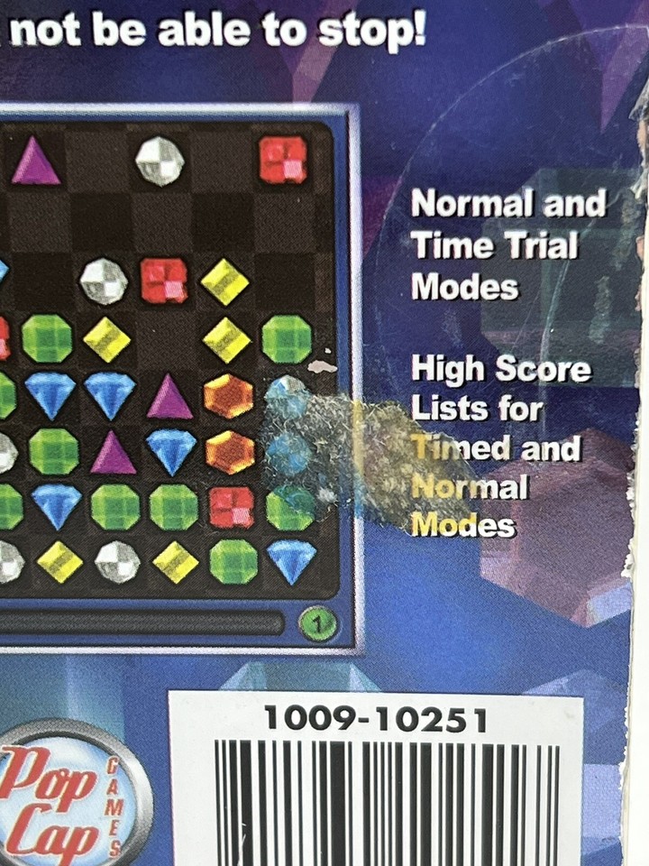 Bejeweled Deluxe PC CD ROM PopCap Games 2005 game for Windows 98/Me ...