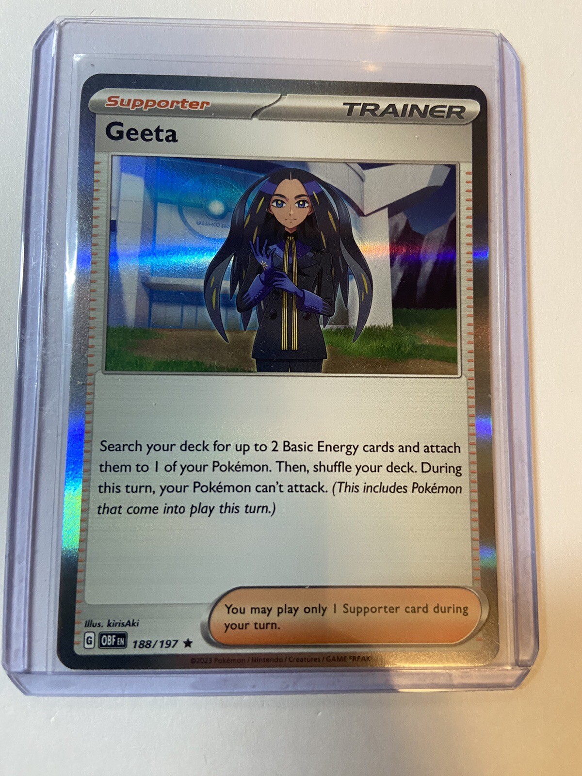 Geeta 188/197 Holo Rare Trainer Obsidian Flames Pokemon TCG | eBay