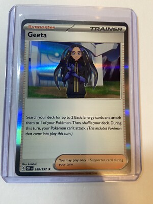 Geeta 188/197 Holo Rare Trainer Obsidian Flames Pokemon TCG | eBay