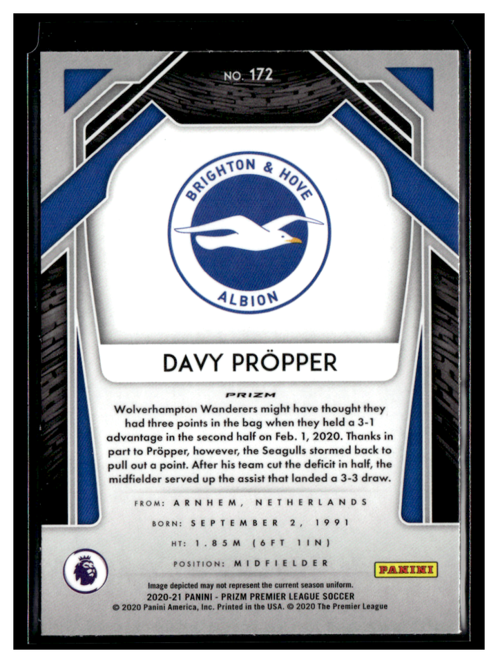 2020 Panini Prizm EPL #172 Davy Propper Purple Pulsar | eBay